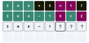 Nerdle - the daily numbers game